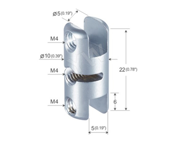 Satin Finishing Double Sided Clamp Wall Picture Hanging System Components