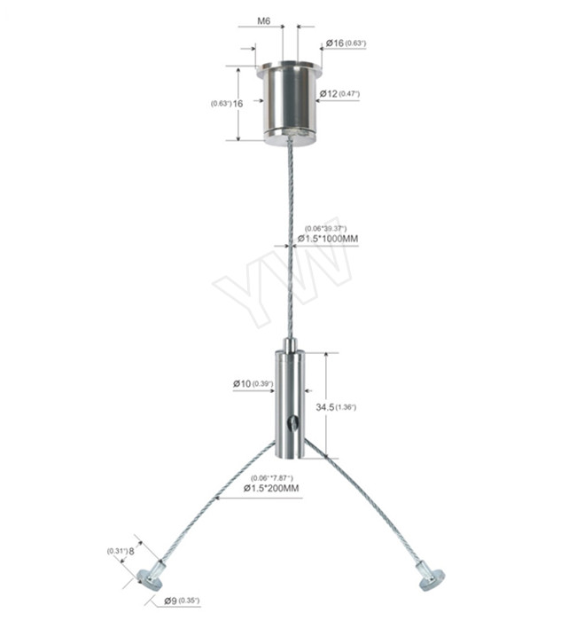 Y - Cable Suspended Cable Lighting System For Sign Installation Companies