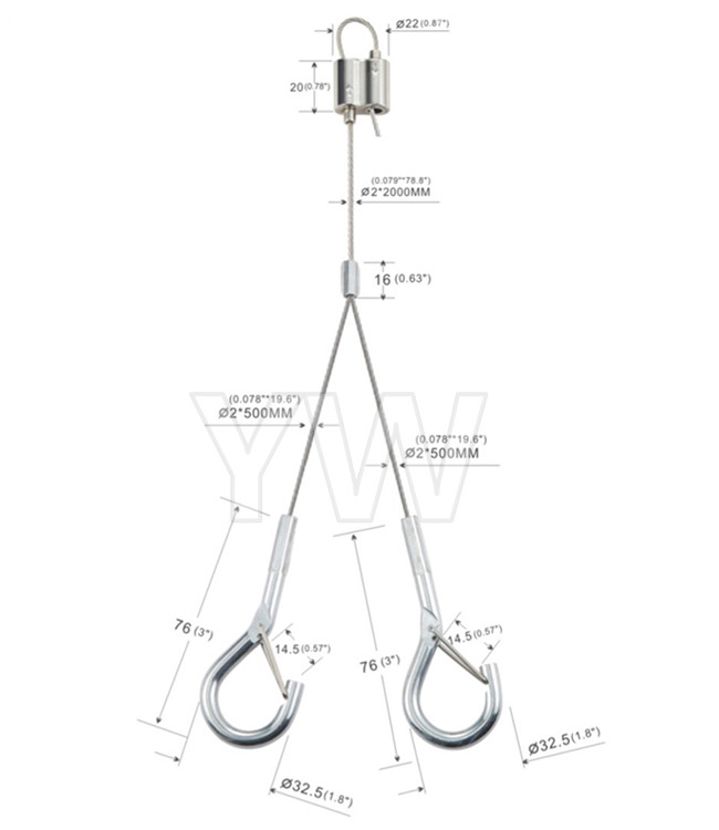 Adjustable LED Panel Suspension Kit Mounting Hardware For Linear Fixtures