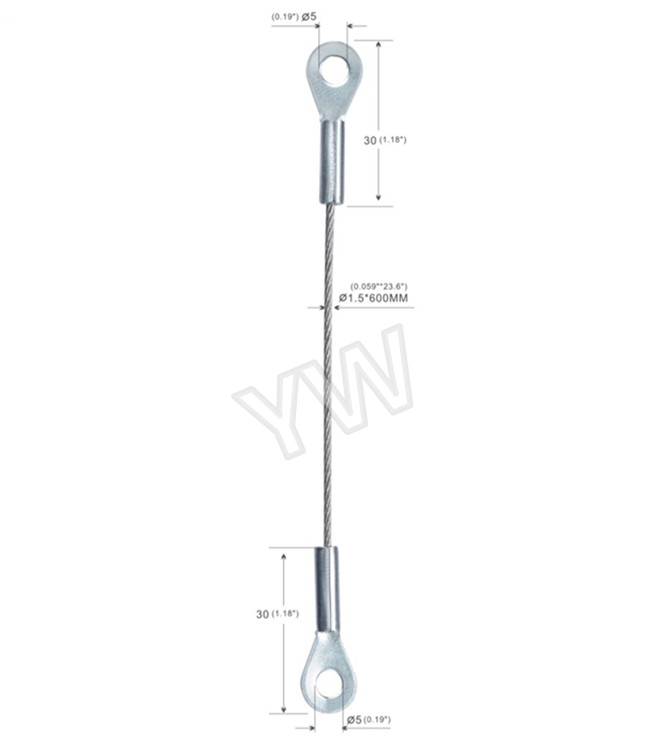 Stainless Steel Wire Rope Sling Eyelet Steel Wire For Suspension Systems