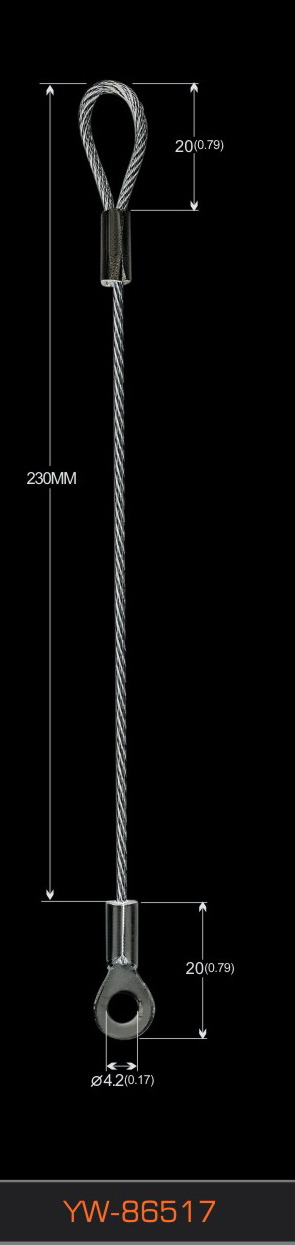 Eyelet Loop End Wire Rope Sling 304 Stainless Steel Safe Rope Ø1.2mm ...