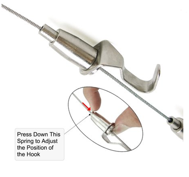 Stylish Designed Elegant Adjustable Cable Gripper Hook Hanger For Art ...