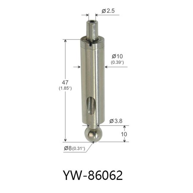 Stainless Steel Aircraft Cable Grippers With Steel Ball At End YW86062