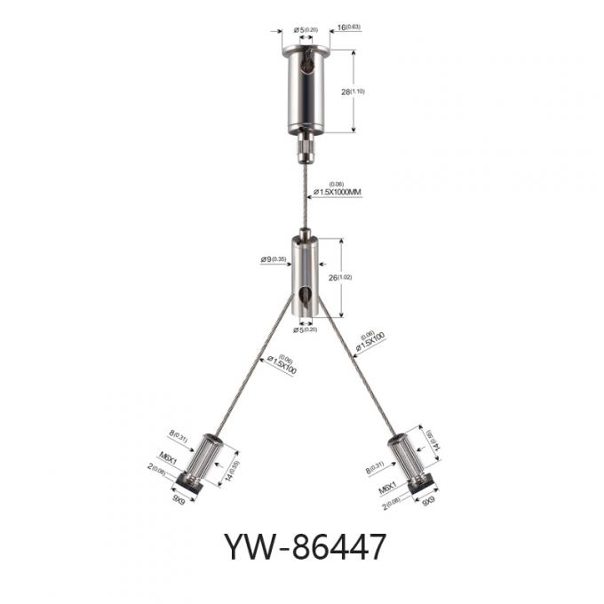 Y Shape LED Linear Light Hanging System With Slider YW-86447