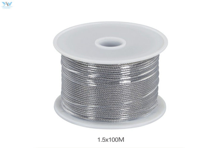 304 Stainless Steel Uncoated Wire Rope In Reel 1.5 mm x 100 Meters