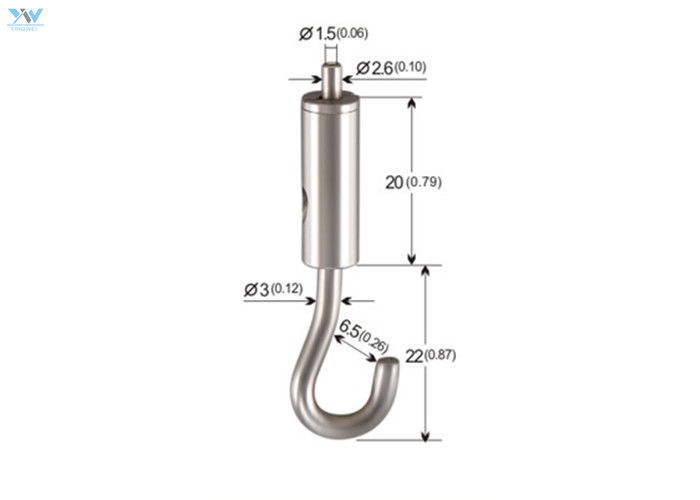 Samll Size Nickel Color Brass Lock Cable Grippers With Steel Hook For ...
