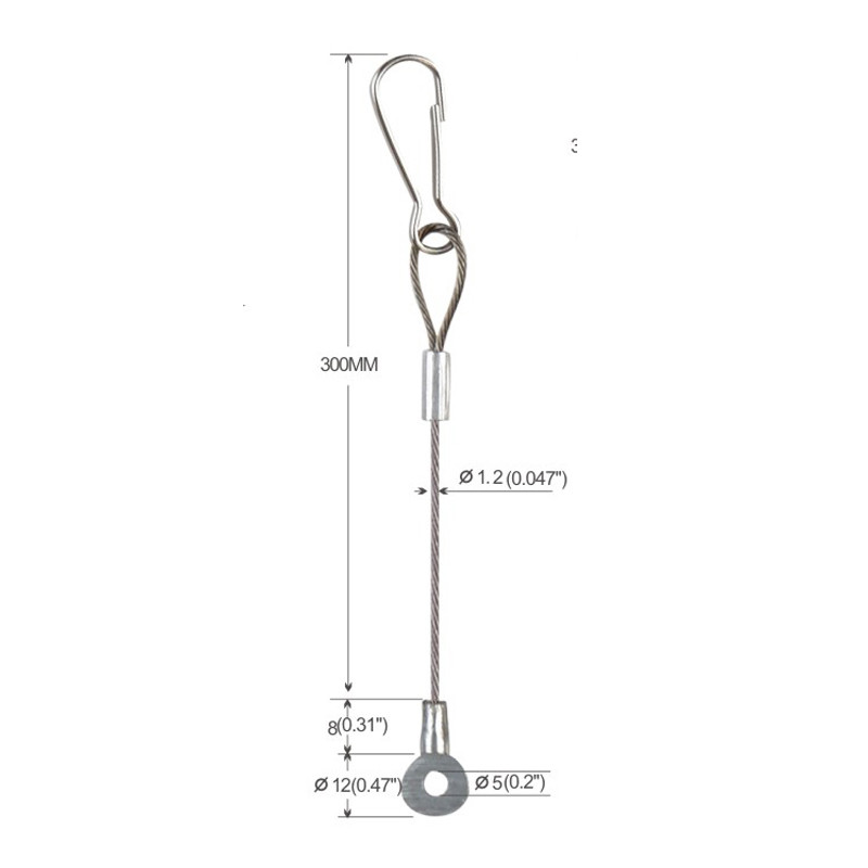 Safety Swaged Steel Eyelet And Hook Wire Rope Sling To Secure The Lights