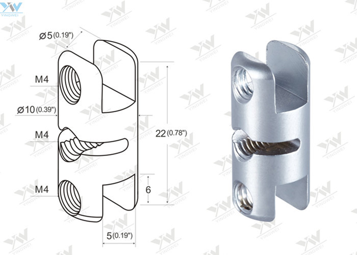 Satin Finishing Double Sided Clamp Wall Picture Hanging System Components