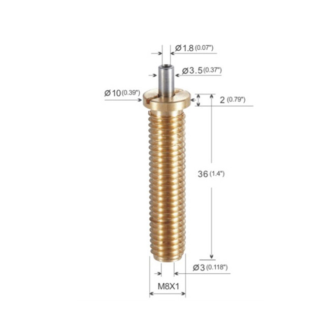 Brass Material aircraft cable grippers With Long Screw Fitting 10x36mm ...